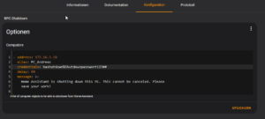 Windows 10 / 11 mit Home Assistant und dem RPC-Addon herunterfahren ...